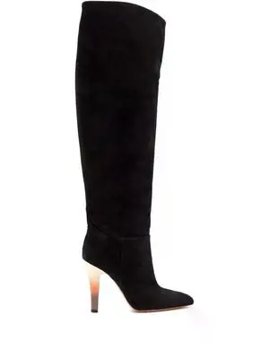 Paris Texas 10mm Pointed Suede Heel Boots
