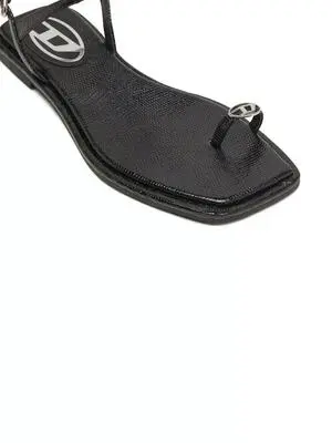 DIESEL® D-amber Flat Sandals - Black