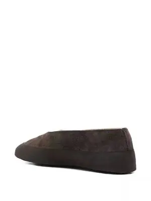 Le Monde Beryl Apres Ski Shearling Ballet Flats - Brown