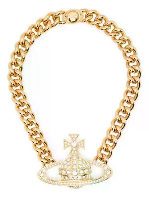 VIVIENNE WESTWOOD Chain Orb Neysa Necklace - Black