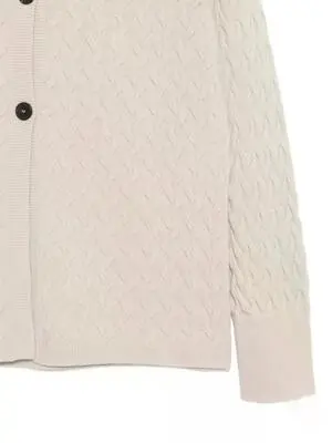LE TRICOT PERUGIA Button Cable-knit Cardigan