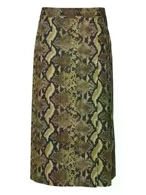 Aspesi Snakeskin-print Midi Skirt