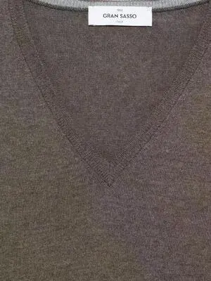 GRAN SASSO V-neck Wool Sweater - Brown