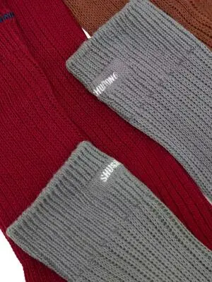 SHUSHU/TONG Logo-embroidered Socks