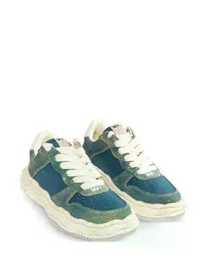Mihara Yasuhiro Wayne Distressed-effects Sneakers - Blue