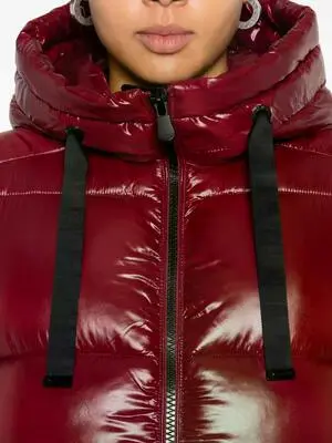 SAVE THE DUCK Hooded Zip-up Gilet - Red