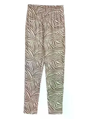 MES DEMOISELLES Zebra-print Trousers - Black