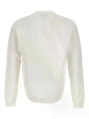 Fendi Crew-neck Ribbed Sweater - Neutrals