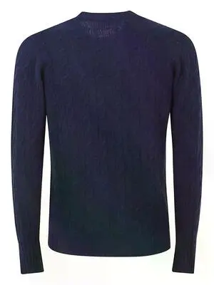 DRUMOHR Cable Knit Crew Neck Sweater - Blue