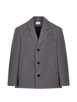 Coperni Houndstooth Notched Lapels Coat - Grey