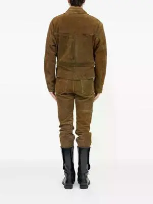 MAISON MARGIELA Belted Asymmetrical-zip Leather Jacket