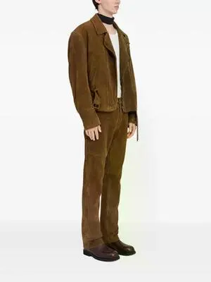 MAISON MARGIELA Belted Asymmetrical-zip Leather Jacket
