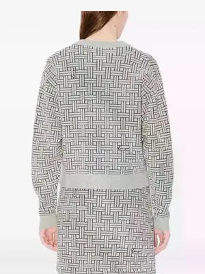 Kenzo Weave Crew-neck Cardigan