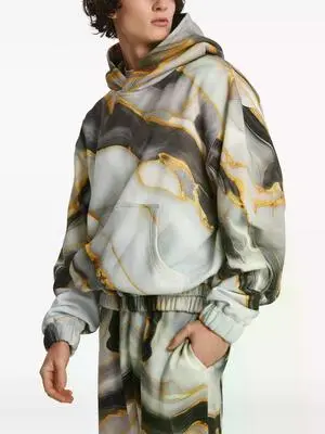IRINA VOINEA Marble Pattern Hoodie