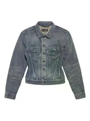 Balenciaga Corset-style Denim Jacket - Blue