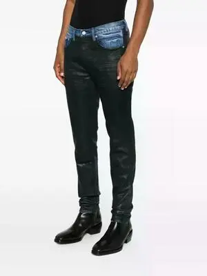 PURPLE BRAND Coated Raw Hem Denim