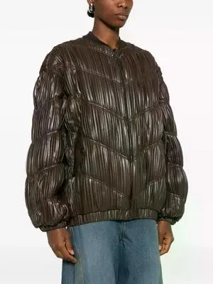ROTATE BY BIRGER CHRISTENSEN Pleated Bomber Jacket