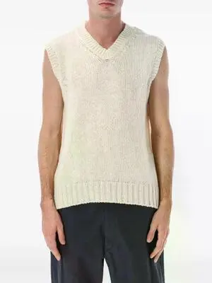 Howlin' Sleeveless V-neck Sweater - Neutrals