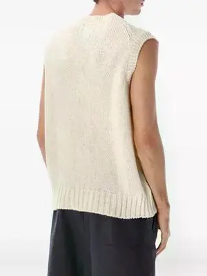 Howlin' Sleeveless V-neck Sweater - Neutrals