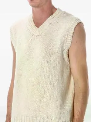 Howlin' Sleeveless V-neck Sweater - Neutrals