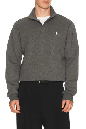 Polo Ralph Lauren Long Sleeve Double Knit Tech Snap Mockneck Pullover