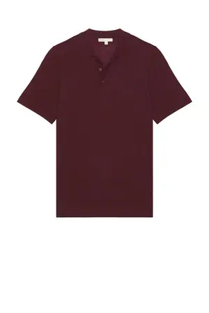 Onia Extra Fine Merino Wool Polo In Wine - Port Wine