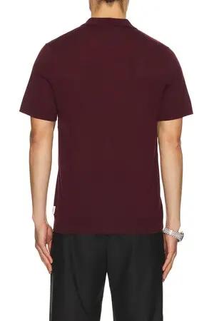 Onia Extra Fine Merino Wool Polo In Wine - Port Wine