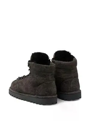 Marsèll Pallottola Lace-up Shearling Boots - Grey