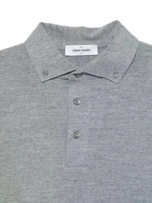 GRAN SASSO Buttoned Long-sleeve Polo Shirt - Grey