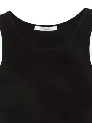 ENTIRE STUDIOS Midi Muscle Tank Dress - Black