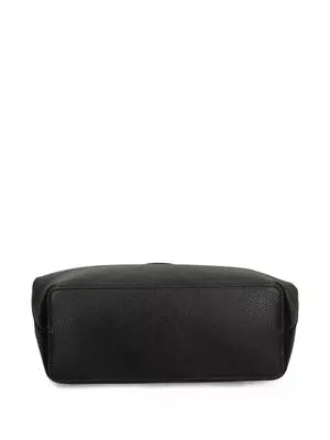 Ralph Lauren Pebble-grain Tote Bag With Charm - Black