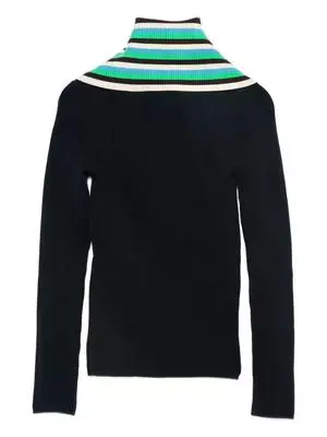 Sunnei Folded Striped Long-sleeve Sweater