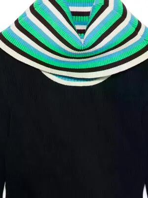 Sunnei Folded Striped Long-sleeve Sweater