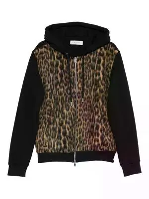 LANVIN Animal-pattern Zip Hoodie