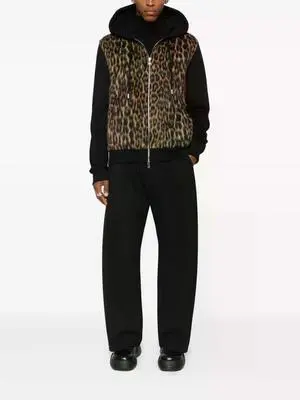 LANVIN Animal-pattern Zip Hoodie