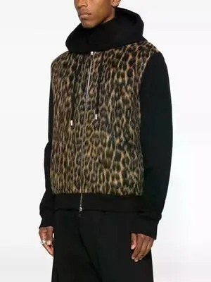 LANVIN Animal-pattern Zip Hoodie