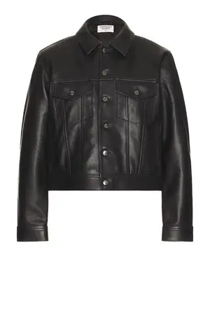 MIDNIGHT RODEO Leather Trucker Jacket