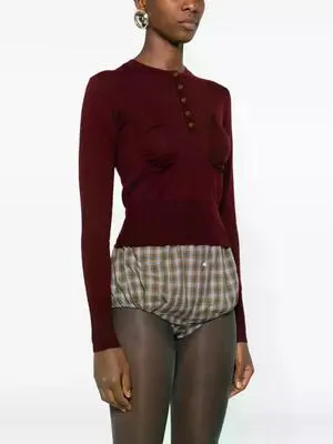 VIVIENNE WESTWOOD Button Detail Jumper - Red