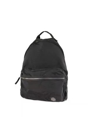 Stone Island Zip-up Backpack - Black