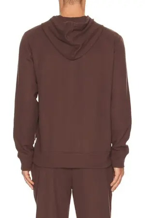 Onia Waffle Half Button Hoodie - Java