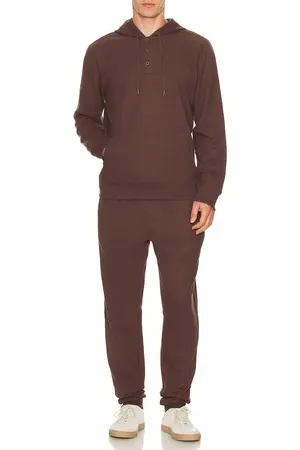 Onia Waffle Half Button Hoodie