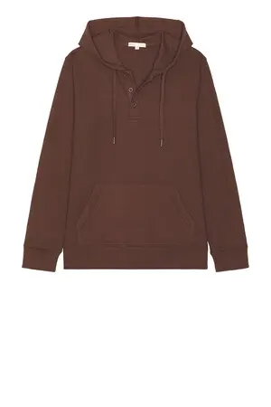 Onia Waffle Half Button Hoodie