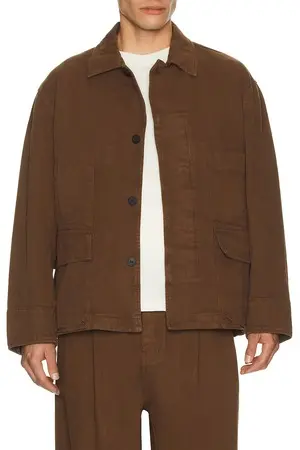 LE17SEPTEMBRE Denim Field Jacket - Brown