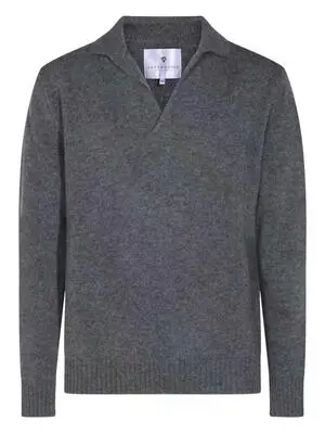 SEVEN GAUGE Wool Polo Sweater
