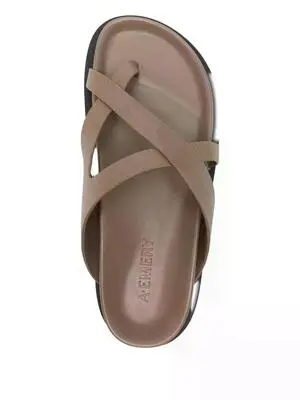 A.emery Claude Flat Sandals - Brown