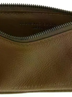 Brunello Cucinelli Embossed-logo Zipper Card Holder