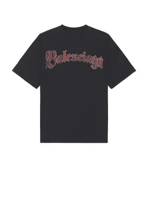Balenciaga Medium Fit Tee In Black