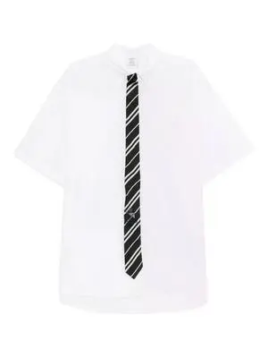 Vetements Tie-detail Short-sleeve Shirt - White