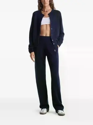 SPORTY & RICH Straight Leg Embroidery Trousers