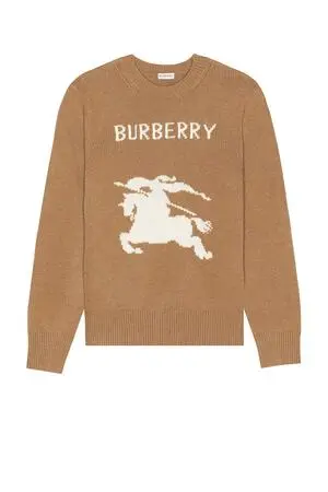 Burberry Bobby Intarsia Ekd Sweater - Camel